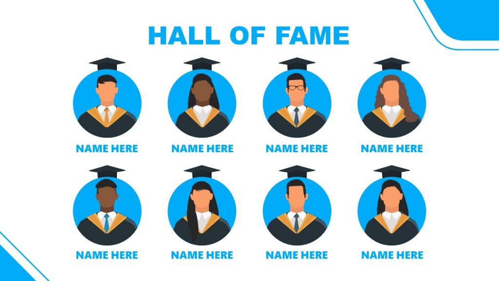 Hall of Fame PowerPoint Virtual Graduation Template - SlideModel