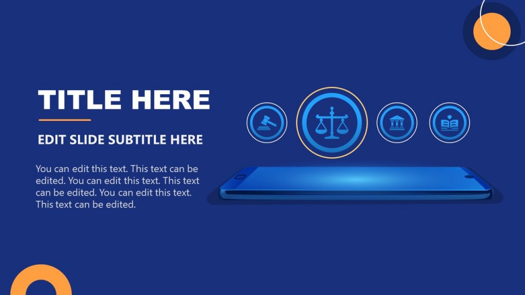 LegalTech Application PowerPoint Template - SlideModel