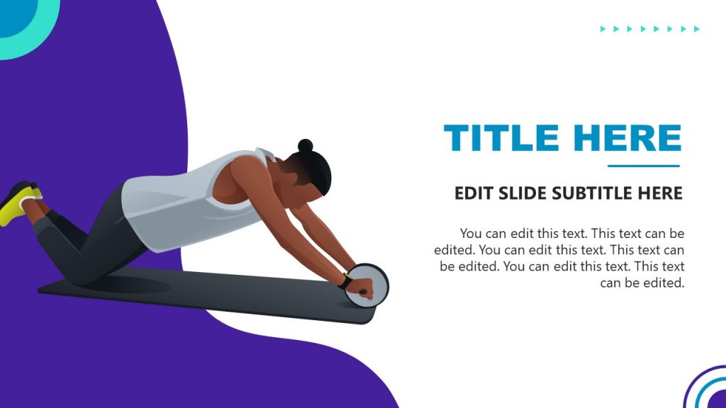 Abs Wheel Exercise PowerPoint Gym Business Template - SlideModel