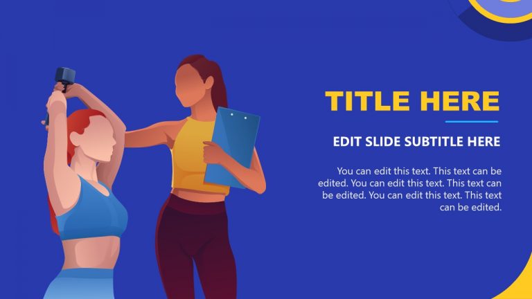 Female Personal Trainer Illustration PowerPoint - SlideModel