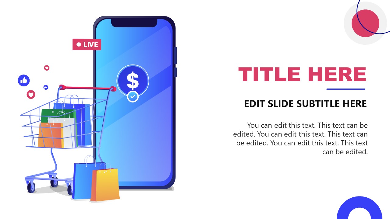 Live Shopping PowerPoint Template & Presentation Slides