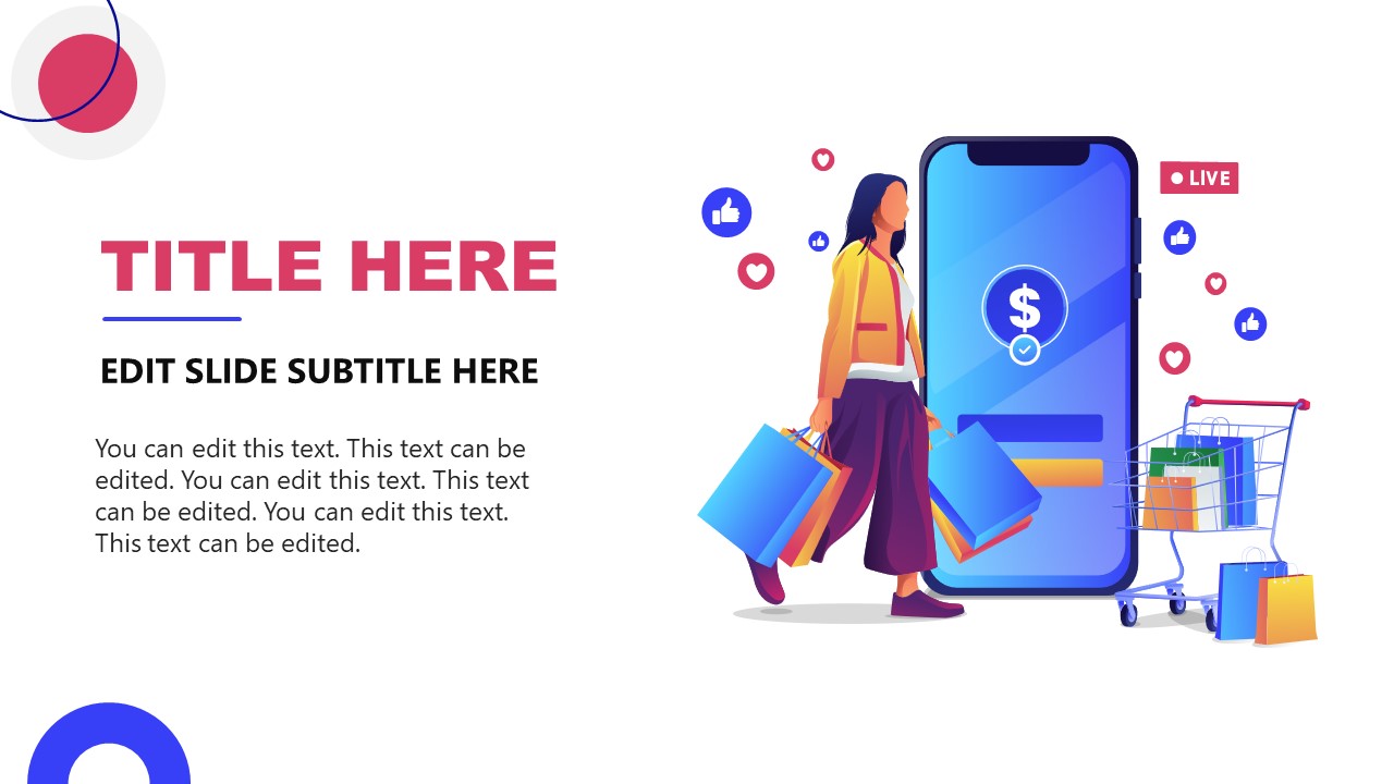 Live Shopping PowerPoint Template & Presentation Slides