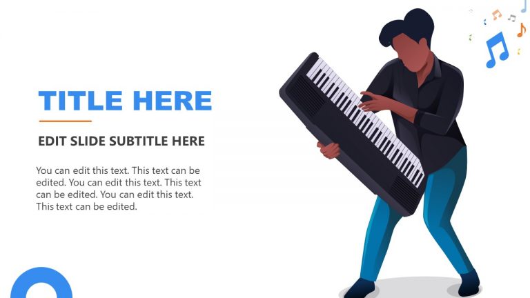 Music Band Pianist PowerPoint Slide - SlideModel