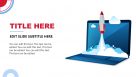 PowerPoint Skyrocket Template of Laptop - SlideModel