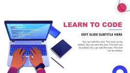 Learn To Code Slide - How To Code Template - SlideModel