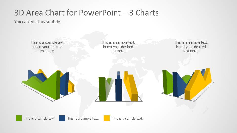 3D Area Chart for PowerPoint & Presentation Slides