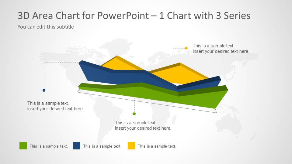 3D Area Chart for PowerPoint & Presentation Slides