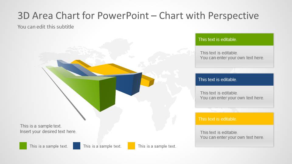 3D Area Chart for PowerPoint & Presentation Slides