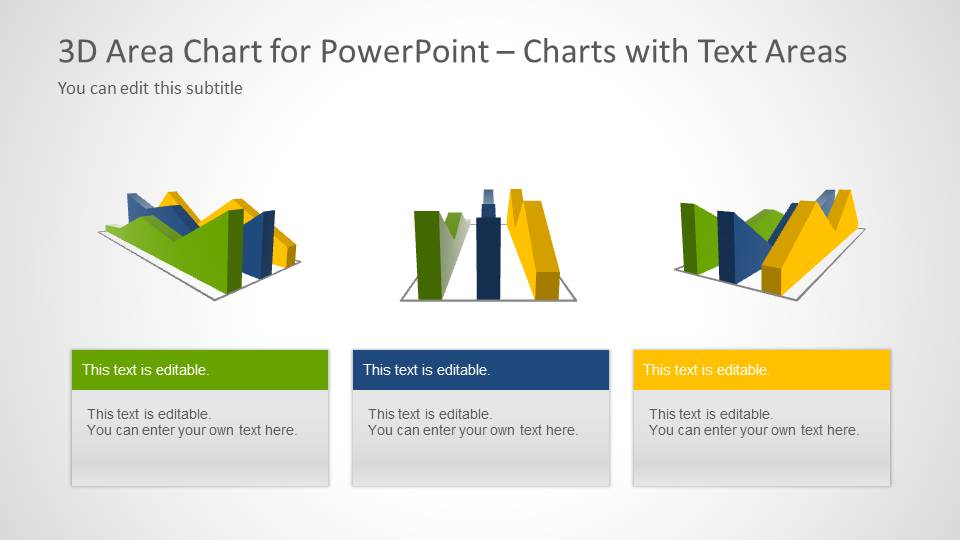 3D Area Chart for PowerPoint & Presentation Slides