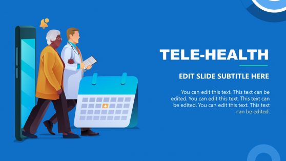 Telehealth Slide with Human Characters Illustration - SlideModel