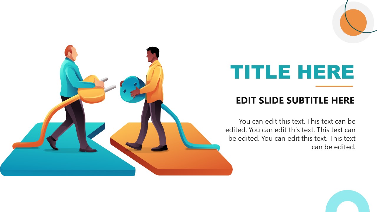 Digital Divide Slide With Human Characters SlideModel