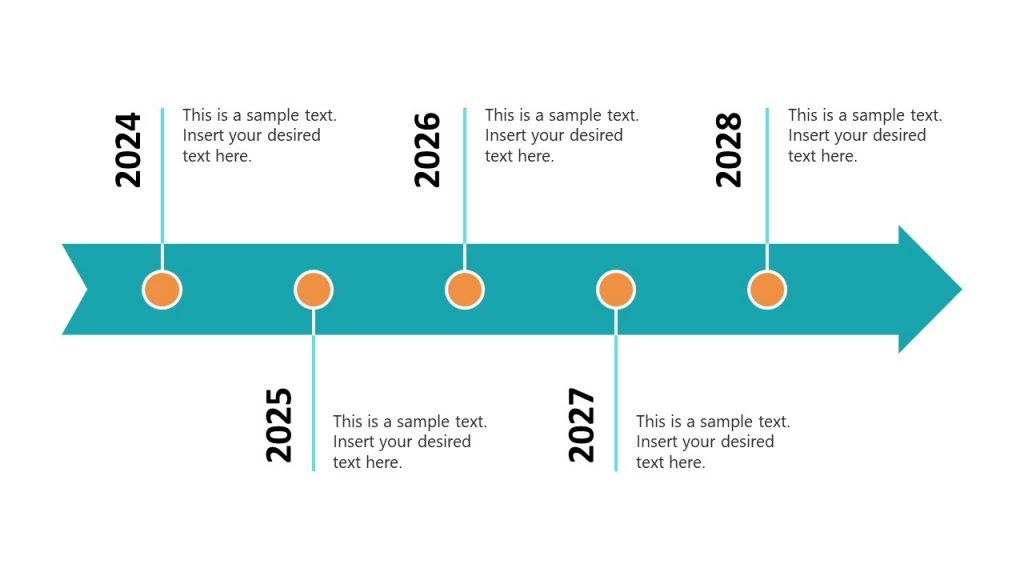 Horizontal Timeline Slide for Digital Divide Presentation - SlideModel
