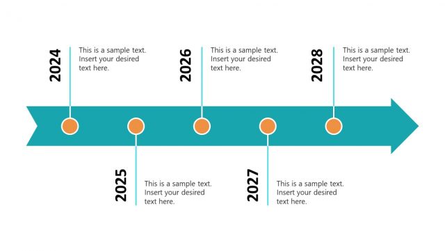 Horizontal Timeline Slide for Digital Divide Presentation - SlideModel