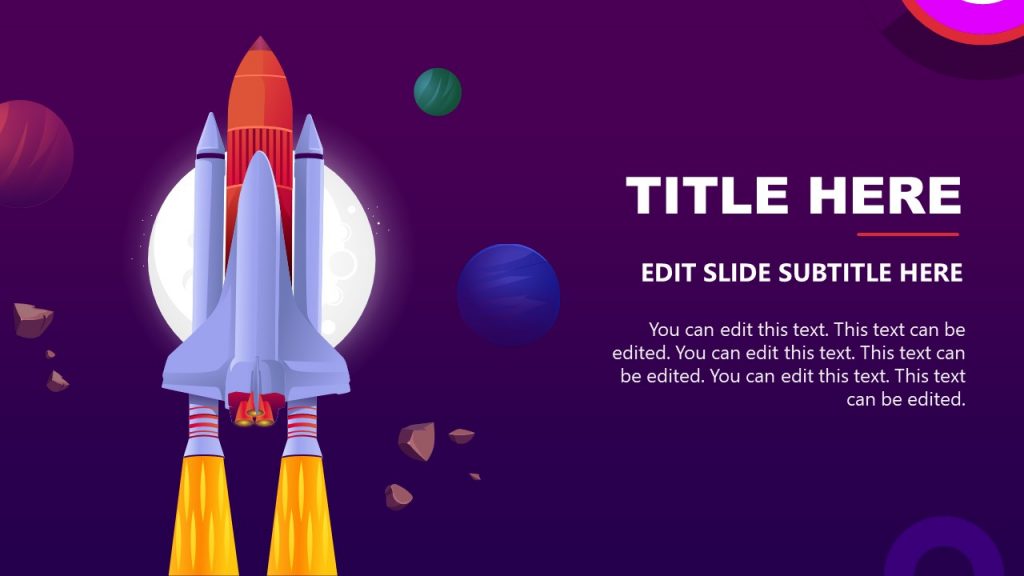 Space Rocket Illustration Slide - SlideModel