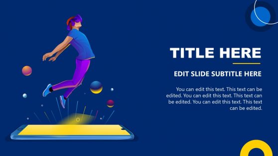 Character Wearing VR Headset - SlideModel