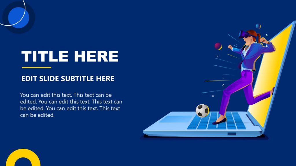 Editable Slide with Human Character Jumping Out the Screen - SlideModel