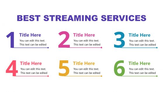 Best Streaming Services Slide with Numbers - SlideModel