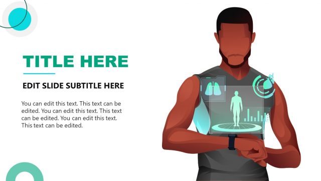 Health Band Illustration Slide with Human Athlete - SlideModel