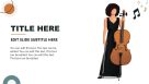 Violin Illustration Slide - Orchestra Scenes PPT Template - SlideModel