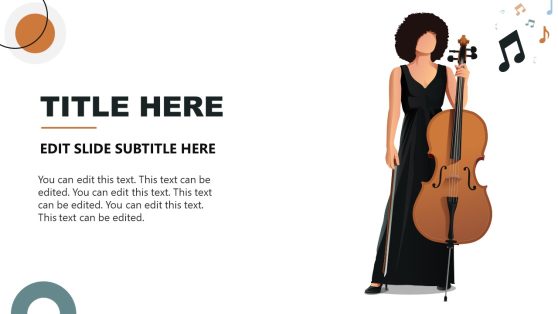 Violin Illustration Slide - Orchestra Scenes PPT Template - SlideModel