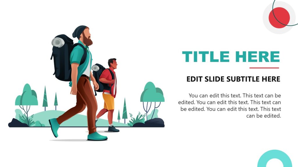 Hiking Human Characters PowerPoint Illustration - SlideModel