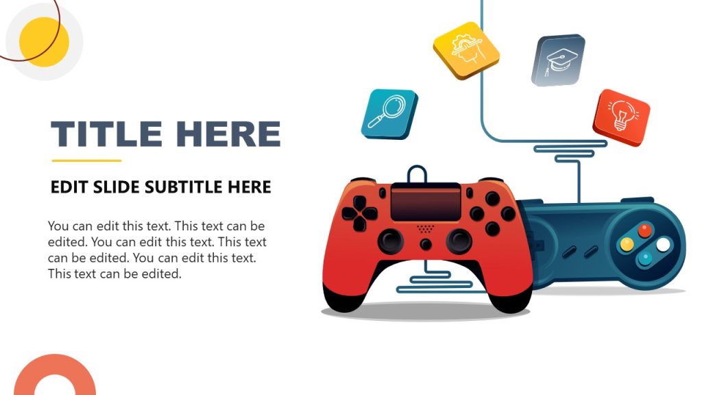 Serious Games Slide Template with Joy Stick Illustration - SlideModel