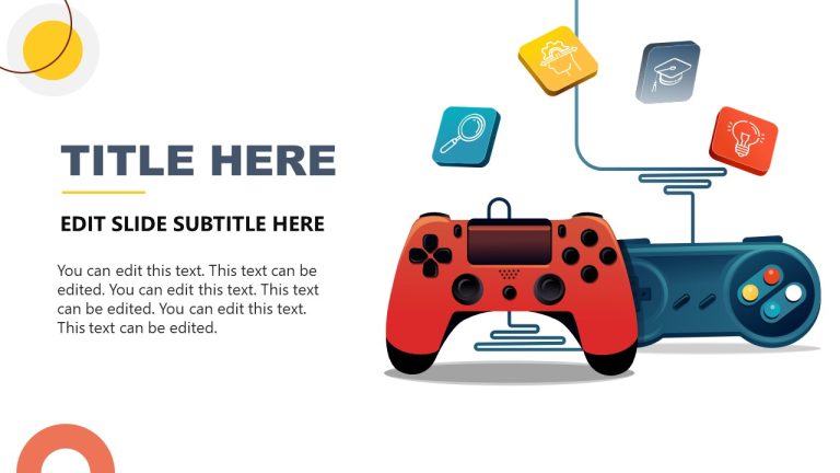 Serious Games Slide Template with Joy Stick Illustration - SlideModel