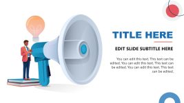 Megaphone Diagram Slide - Public Speaking Presentation - SlideModel