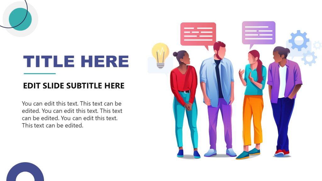 Group Discussion Slide with Title Placeholder - SlideModel