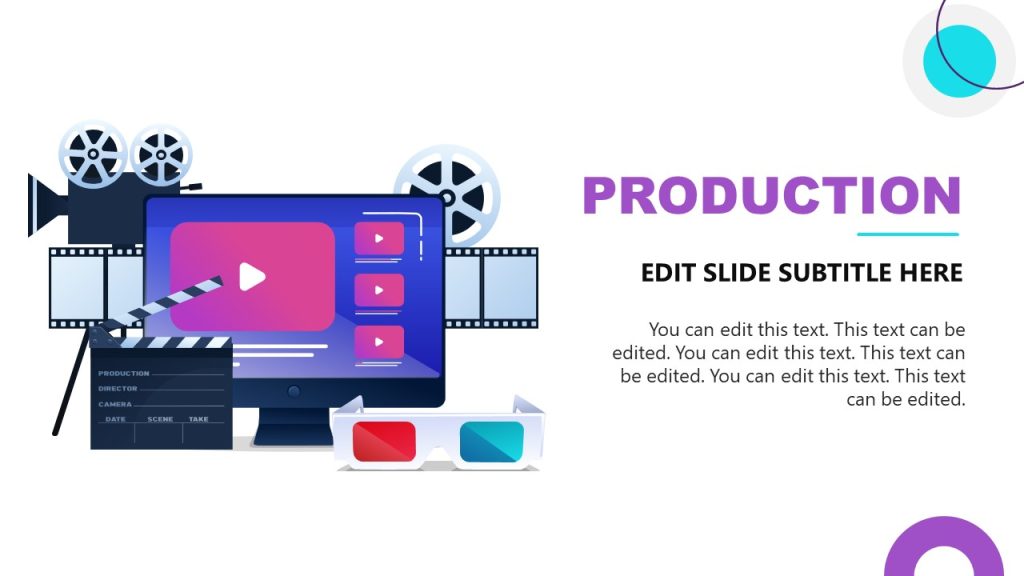 Thematic Production Slide - Film Industry PowerPoint Template - SlideModel