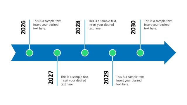 Horizontal Timeline Slide PPT Template - SlideModel