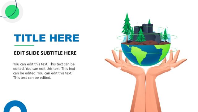 Slide with Green Earth Diagram - Sustainable Development Template ...