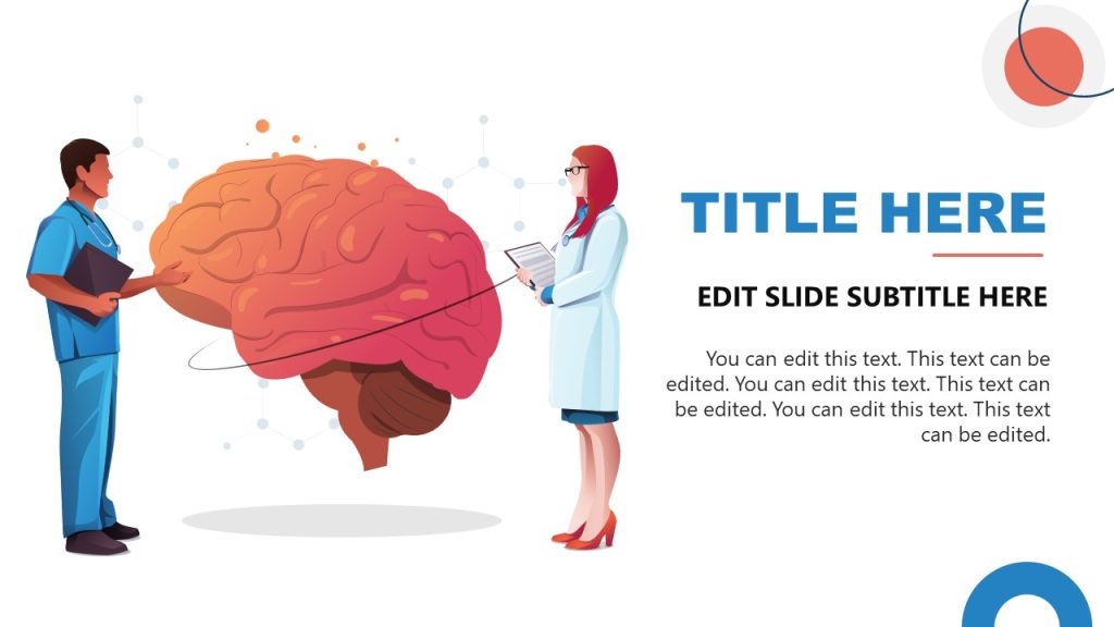 Human Illustrations and Brain Diagram Slide for Neuroscience Template ...