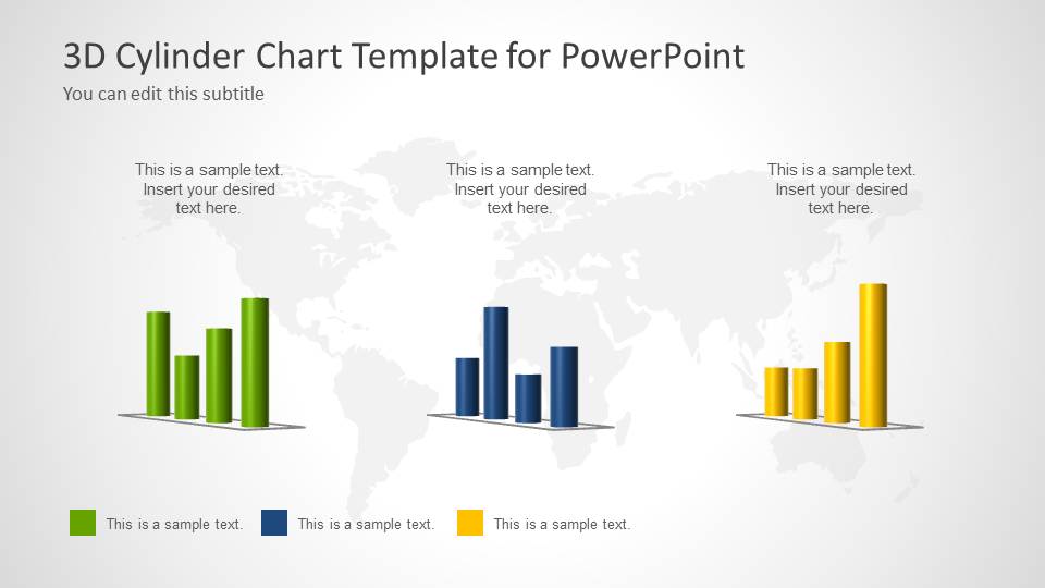3D Cylinder Chart Template for PowerPoint - SlideModel