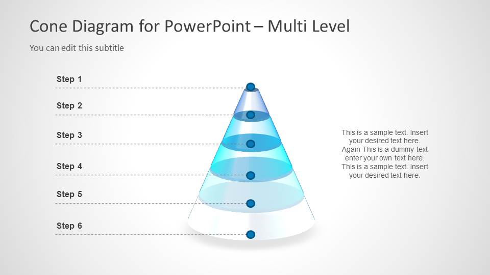 3D Cone Diagrams for PowerPoint - SlideModel