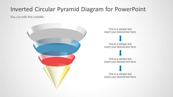 Inverted Multi-Layer Circular Cone Slide Design for PowerPoint - SlideModel