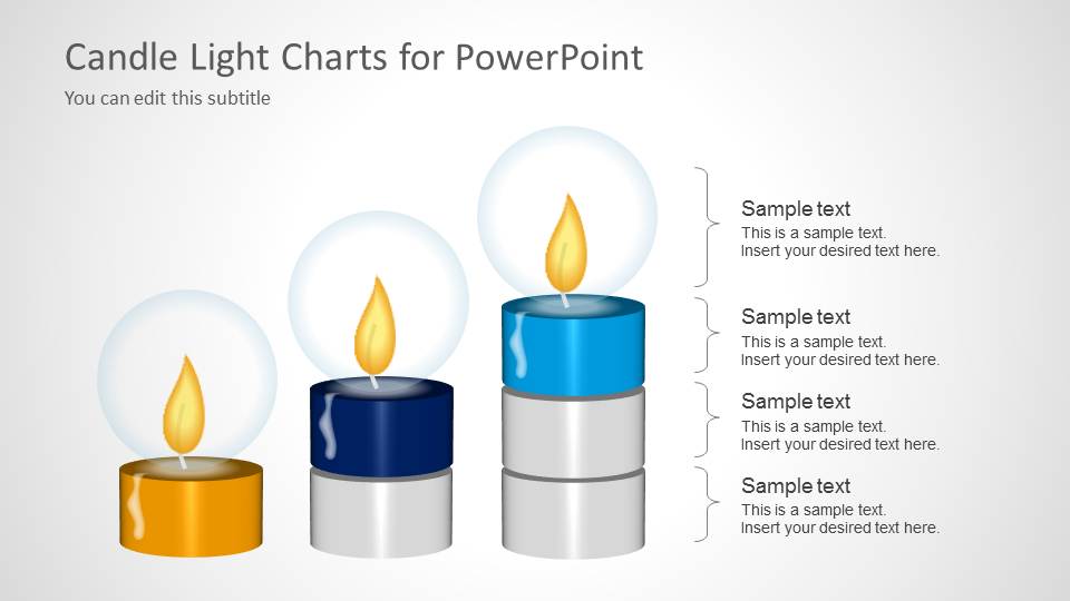Candle Light Shapes & Charts for PowerPoint - SlideModel