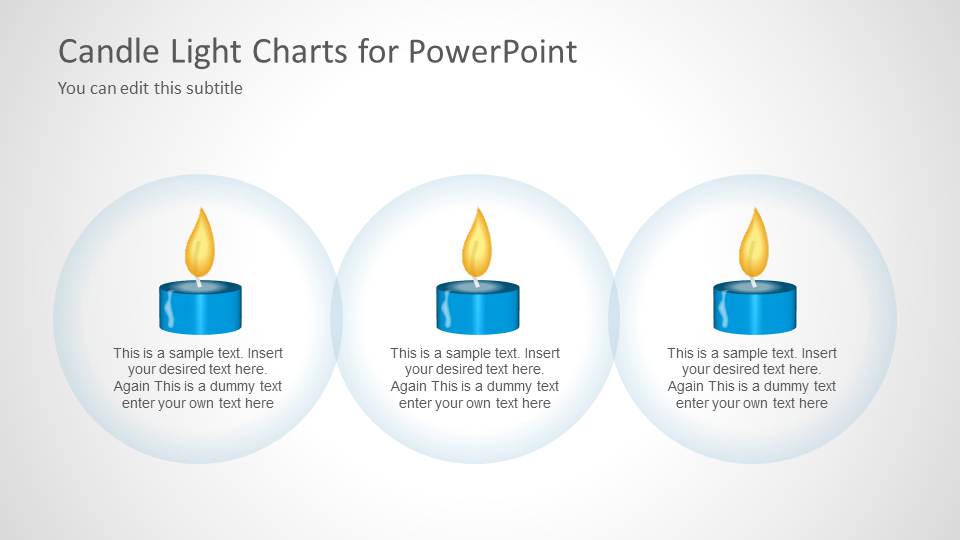 Candle Light Shapes & Charts for PowerPoint - SlideModel