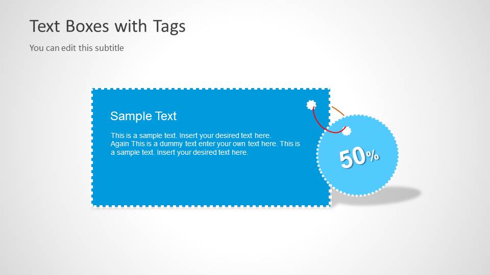 Text Boxes with Tag Shapes for PowerPoint - SlideModel