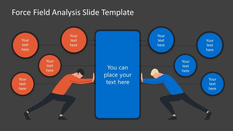 Black Background Force Field Analysis Presentation Slide - SlideModel