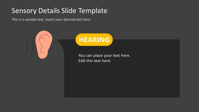 Ear Diagram Slide for Hearing Sense Details - SlideModel