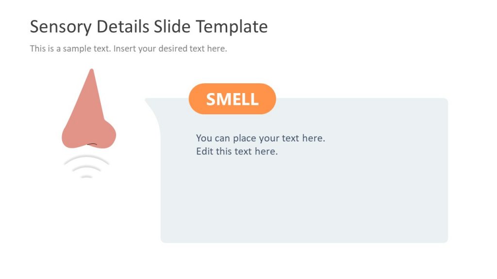 Smell Slide - Sensory Details Template - SlideModel