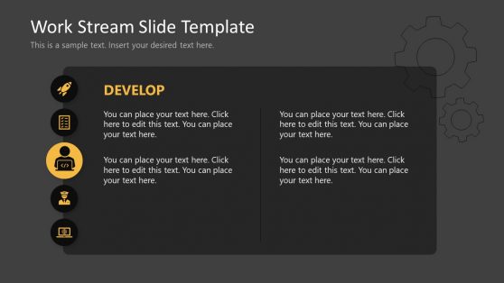 Develop Slide - Work Stream PPT Template - SlideModel