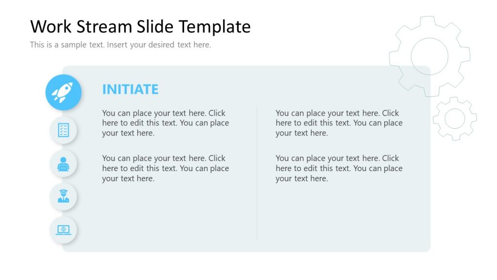 Initiate Key Point Slide for Work Stream PPT Template - SlideModel