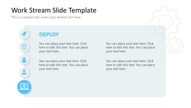 Work Stream Template - Deploy Stage Focus Slide - SlideModel