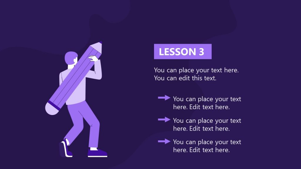 Vector Illustration Slide for Lesson Three Presentation - SlideModel