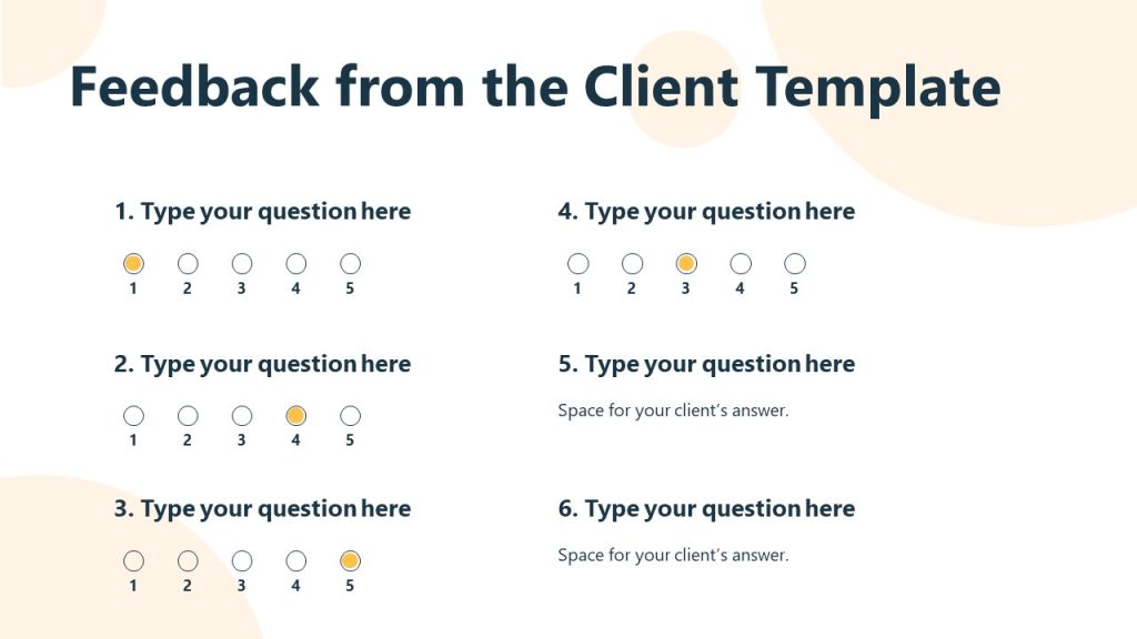 Feedback From Client Rating Design Slide - SlideModel