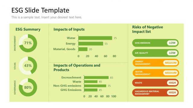 ESG Summary Slide Template