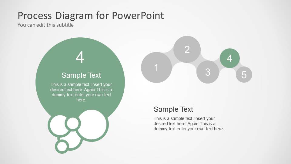 Awesome 5 Steps Process Diagram for PowerPoint - SlideModel