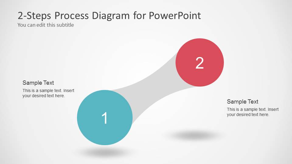 Awesome 2 Steps Process Diagram for PowerPoint - SlideModel